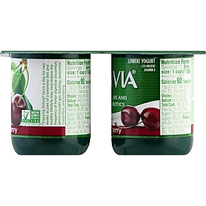 ACTIVIA Probiotic Lowfat Yogurt, Non-GMO Project Verified, Black Cherry, 16 Oz, Pack of 4