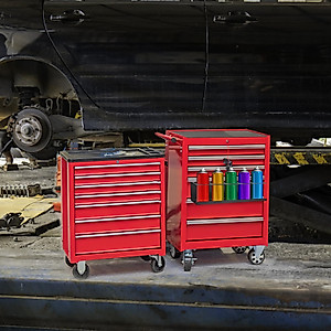 Kokone Spray Bottle Holder 5 Holes Magnetic Spray Bottle Holder with Notch Cutout Wall Mounted Metal Spray Bottle Organizer with Screws Spray Bottle Rack for Garage,Workspace,Tool Cart,Trailers