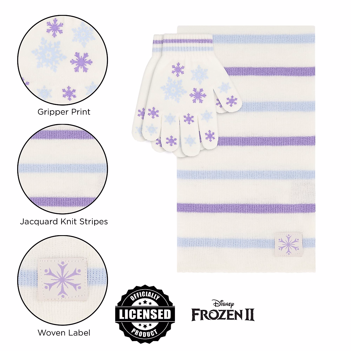 Disney Girls Toddler Winter Hat, Scarf And Mittens Set 2-4 Or Frozen Elsa & Anna Hat, Scarves And Kids Gloves Sets 4-7