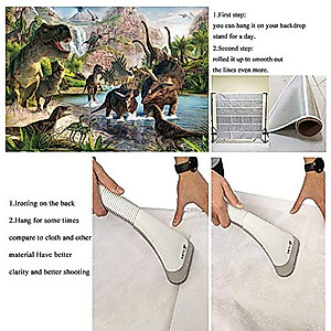 Jurassic Dinosaur Party Decoration Backdrop Photography Dinosaur Kingdom Children Birthday Party Banner Jungle Safari Animals Baby Shower Photo Background 5x3ft Cake Table Photo Booth Vinyl