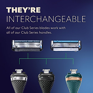 Dollar Shave Club Full Body Shaving Kit with Diamond Grip Club Series Razor Handle, No Slip Body Shaving Handle, 4-Blade Razor Refill Cartridges, and Shave Cream 3oz. Razors for Men & Women