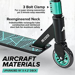 APOLLO Pro Scooter Genius Pro 4.0 - Trick Scooter for Teens & Adults - Pro Scooters for Kids, Freestyle Pro Scooter, Trick Scooters for Teens 12 Years and up, 220 LBS