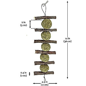 Meric Rabbit Chew Ladder, Grass Balls and Apple Sticks Exercise Ladder, 1 Piece Per Pack