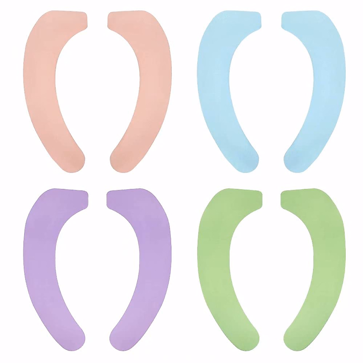 FACOYONG Bathroom Upgraded Warmer Toilet Seat Cover Pads 4 Pack, Portable Washable and Reusable Toilet Seat Cushion Pad