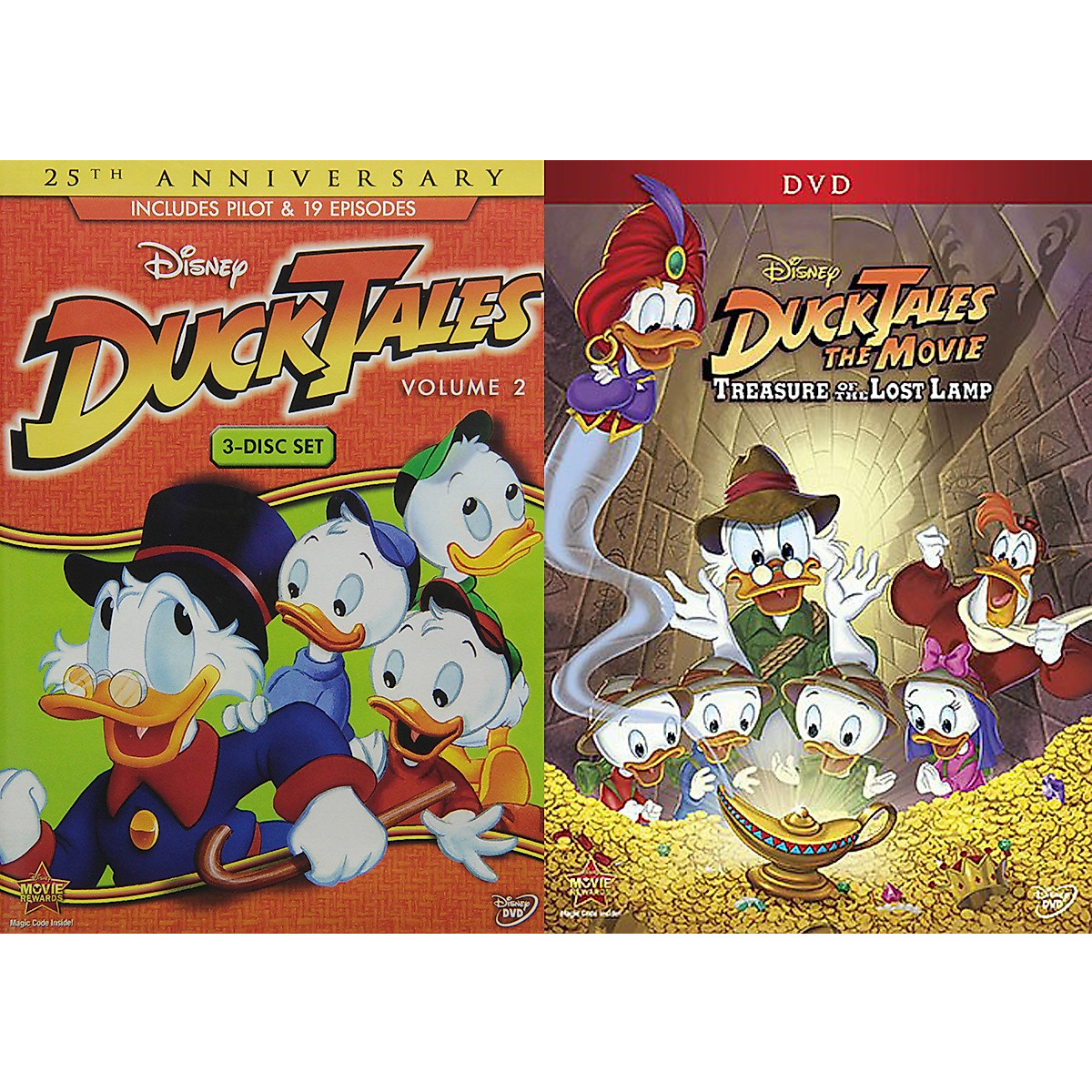 Disney's Ducktales 2-Pack Set - DuckTales Volume 2 3-Disc Set & DuckTales the Movie: Treasure of the Lost Lamp Feature Film 4-DVD Bundle