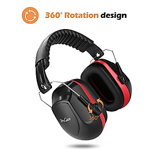 ProCase Noise Reduction Safety Ear Muffs NRR 28dB Bundle with Hearing Ear Protection Ear Defenders NRR 29dB