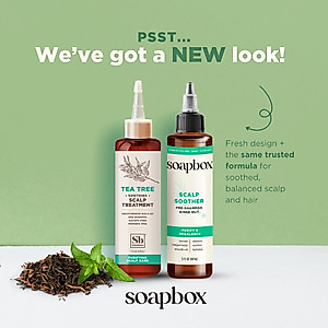 Soapbox Scalp Soother, Scalp Soothing Treatment with Tea Tree Oil & Hyaluronic Acid to Sooth Irritated, Itchy, Sensitive Scalp and Hydrate Hair Vegan, Cruelty, Paraben, Gluten and Sulfate Free, 5oz