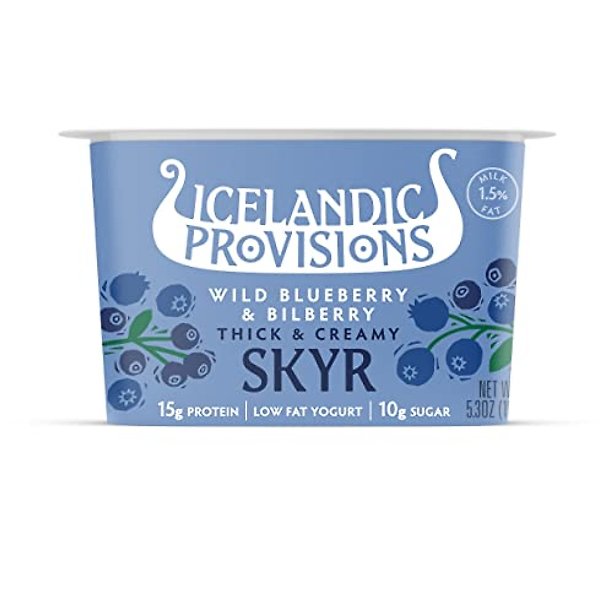 Icelandic Provisions, Wild Blueberry and Bilberry Thick and Creamy SKYR, 5.3 Ounce