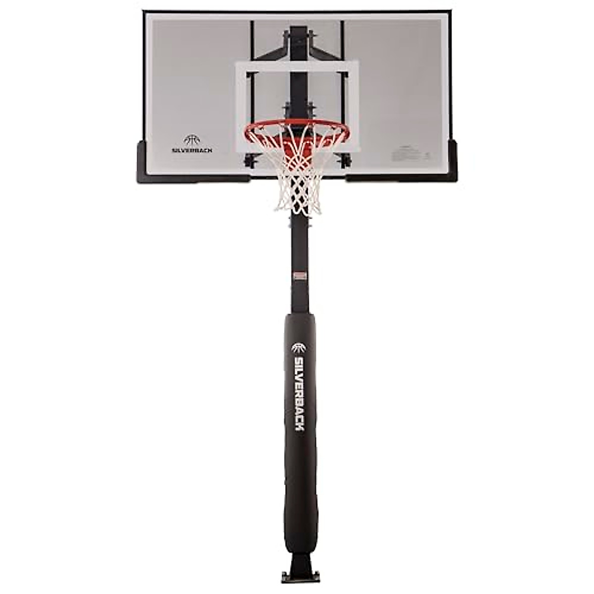 Silverback Ghost Basketball Goal with 60-Inch Tinted Tempered Glass Backboard