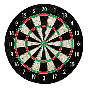 Franklin Sports Bristle Dart Board - Professional Steel Wire Dartboard - Regulation Sized 18" Inch Steel Tip Darts Board - Self Healing Sisal Dartboard for Adults