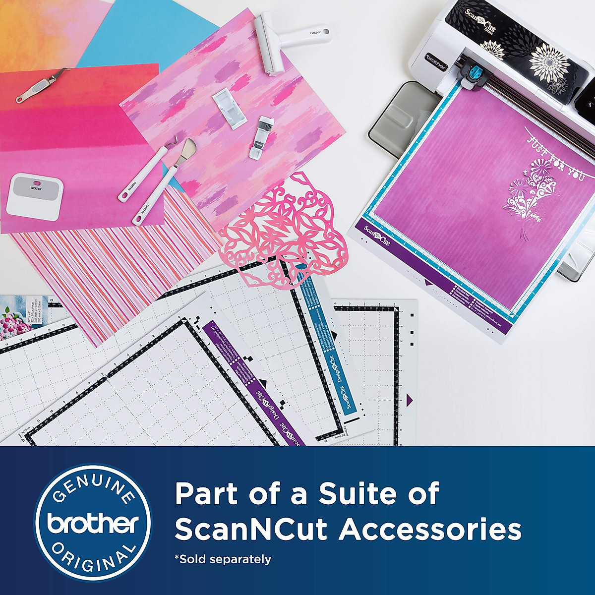 Brother ScanNCut Mat CAMATS12, 12" x 12" Scanning Mat, Non-Tack to Convert Materials into Custom Designs ( Packaging May Vary )