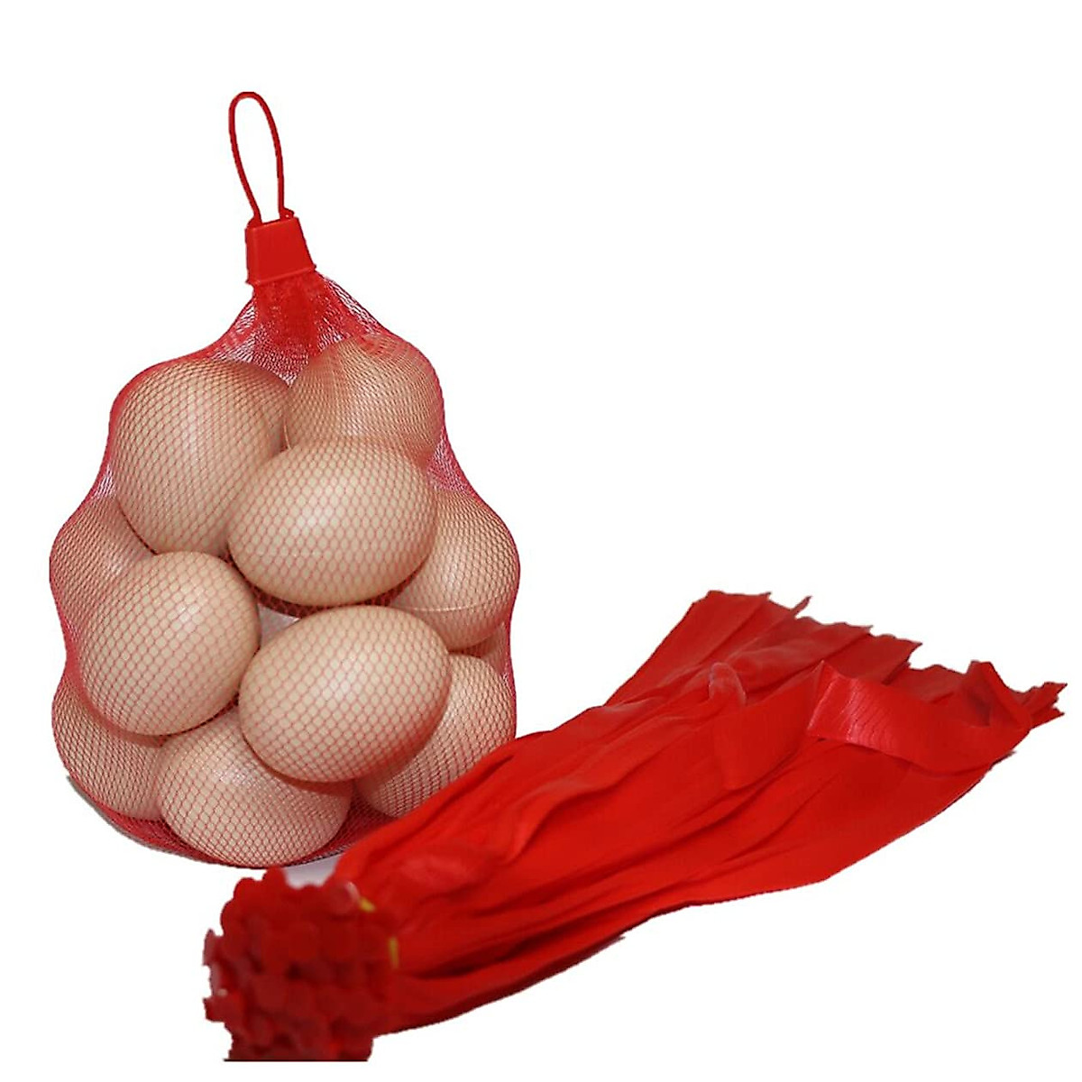 Reusable Produce Bag 15 inch mesh Storage Bags Comes with Loop-Style Closures for Grocery Shopping & Storage of Fruit Vegetable seadfood Garden Produce-Eco Friendly Net Bags 100pack