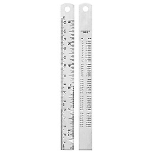 Amazon Basics 6-Inch Stainless Steel Ruler, 4-Pack