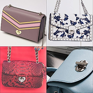 Trimming Shop Oval Shape Twist and Turn Lock Bronze Clasp Buckle Lock Closures for Handbags, DIY Projects, Art & Crafts, Clutches, Bags, Purse, 22mm x 28mm 10pcs