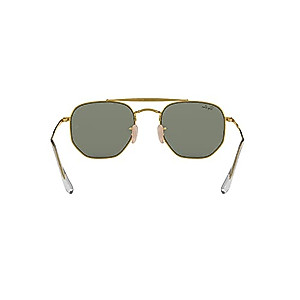 Ray-Ban RB3648 The Marshal Square Sunglasses, Gold/G-15 Green, 51 mm + 1