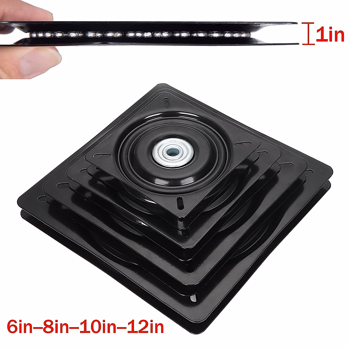 Lazy Susan Hardware Heavy Duty Turntable Bearing Swivel Plate Hardware Cold Rolled Steel Bearing Turntable Bearing 6 8 10 12inch For Recliner Chair Or Furniture