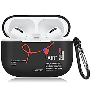 AirPod Pro 2 Case with Keychain Hot Creative Painted Soft Silicone Shockproof Cover Compatible with AirPods Pro 2nd Generation 2022 Case (Black)