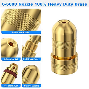 6-6000 Brass Sprayer Cone Nozzle For Cha-p Industrial Sprayers 1941,1831,1480,1449,21250XP,21240XP,97700N,97600N- Adjustable Garden Sprayers Accessories - 2 Pack