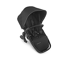 UPPAbaby Vista V2 Stroller - Jake (Black/Carbon/Black Leather) + Upper Adapter + RumbleSeat V2- Jake (Black/Carbon/Black Leather)