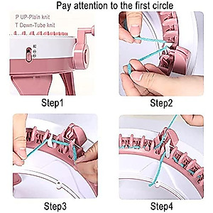Yohencin Knitting Machine 48 Needles, Spinning Knitting Loom Circular Weaving Loom Knitting Board Rotating Double Knitting Loom Machine, DIY Portable Scarf Hat Socks Gloves Toys for Adults and Kids