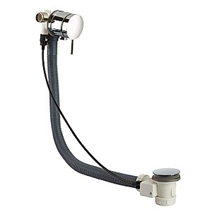 Bristan W BATH09 C Bath Filler with Pop up Waste and Overflow C, Chrome, Fill
