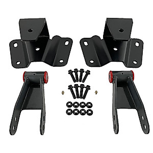 BST BSSP 4" Drop Kit Leveling Lowering Shackles Hangers Kits Compatible with 1973-1996 F-ord F-150 F100 Rear Drop Hangers & Shackles Drop Kit Lowering