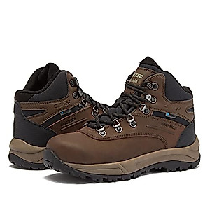HI-TEC Altitude VI I WP Leather Waterproof Women's Hiking Boots, Trail and Backpacking Shoes - Dark Brown Tan, 11 Medium