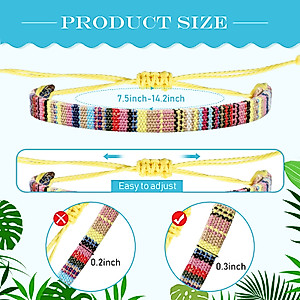 Yinkin 36 Pieces Boho Surfer Bracelet Ankle for Women Waterproof Unisex Ethnic Ankle for Women and Men Handmade Summer Beach Bracelet Jewelry String Rope Ankle Bracelets Gifts