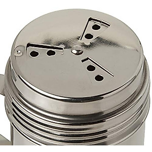 Tablecraft, 10 oz, Silver Stainless Steel Dry Rub Shaker with Handle, 10-Ounce