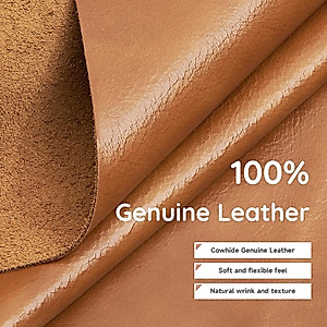 Z-hom 67" Top-Grain Leather Sofa, 2 Seater Loveseat Couch, Mid-Century Modern Leather Couch for Living Room Bedroom Apartment Office, Cognac Tan