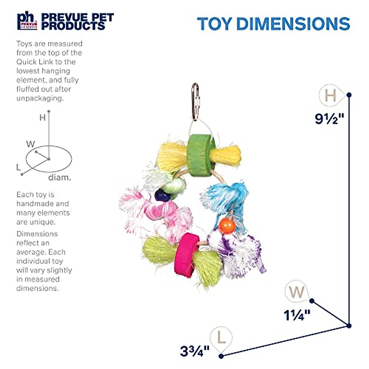 Prevue Hendryx Stick Staxs Lots of Knots Bird Toy