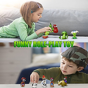 Genqiang Action Figures Set, 10 Pieces Mini Figurines, Surprise Game Series PVC Toys for Kids and Fans, Ideal for Collection Party Supplies Cupcake Toppers