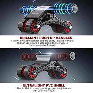 ANCHEER Ab Roller Kit - Perfect Home Gym Equipment for Men and Women Core Workout Essential Abdominal Exercise Tool Ab Roller Wheel Exercise Equipment