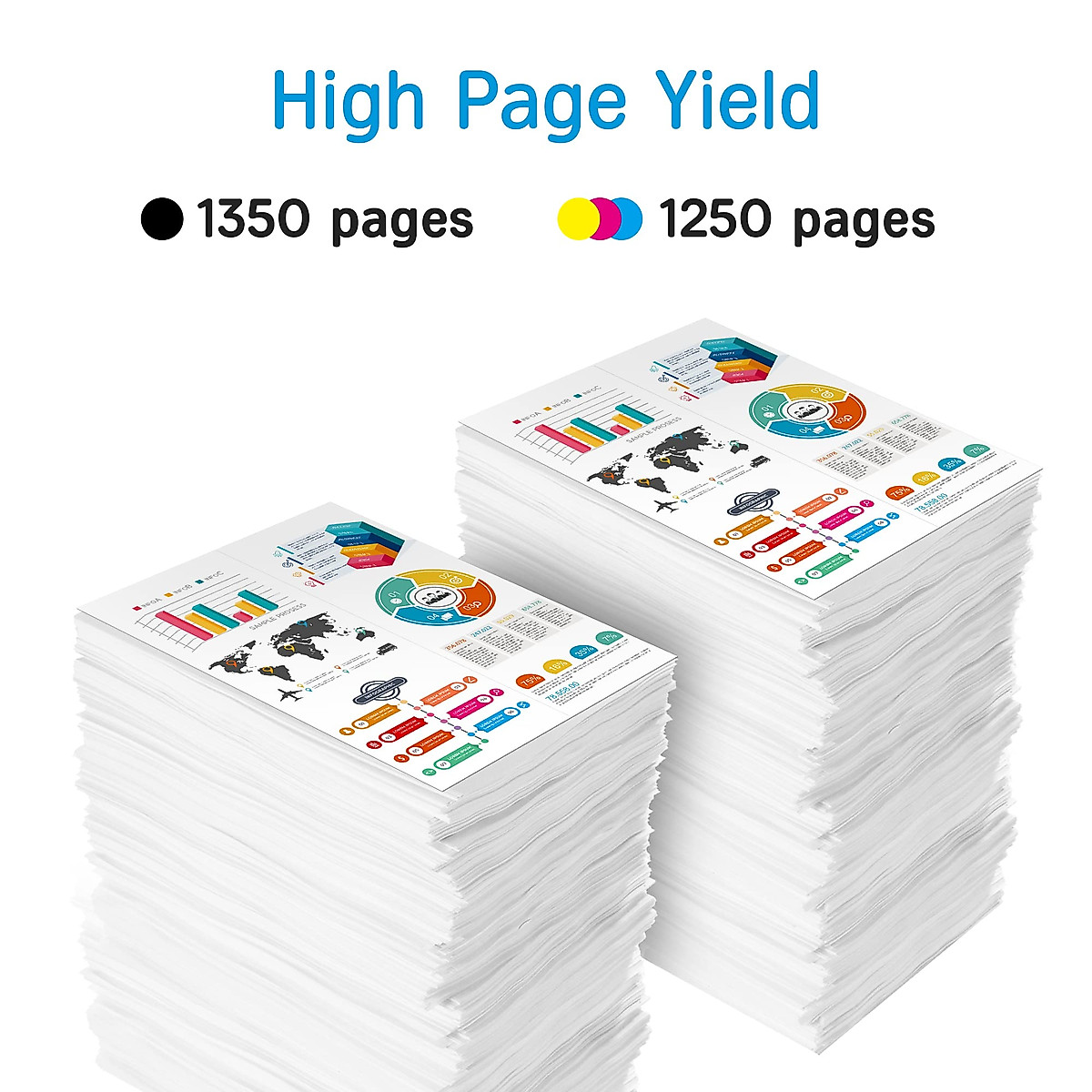 206A Toner Cartridge 4 Pack with Chip, Compatible Toner Cartridge Replacement for HP 206A 206X Toner Cartridge Set Compatible with Color Laserjet Pro MFP M283fdw, MFP M283cdw, M255dw M282nw Printer