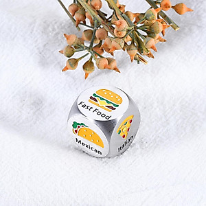 11th Anniversary Wedding Gifs for Couple Boyfriend Girfriend Birthday Gifts for Wife Husband Food Decision Dice Bridal Shower Gifts for Bride Date Night Dice for Couple Friends Valentines Christmas