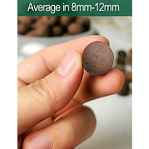 4qt Hydroponic Clay Pebbles, 8mm-12mm, Toypopor Natural Organic Expanded Grow Media for Hydroponics, Drainage, Decoration, Aquaponics and Other Gardening Essentials