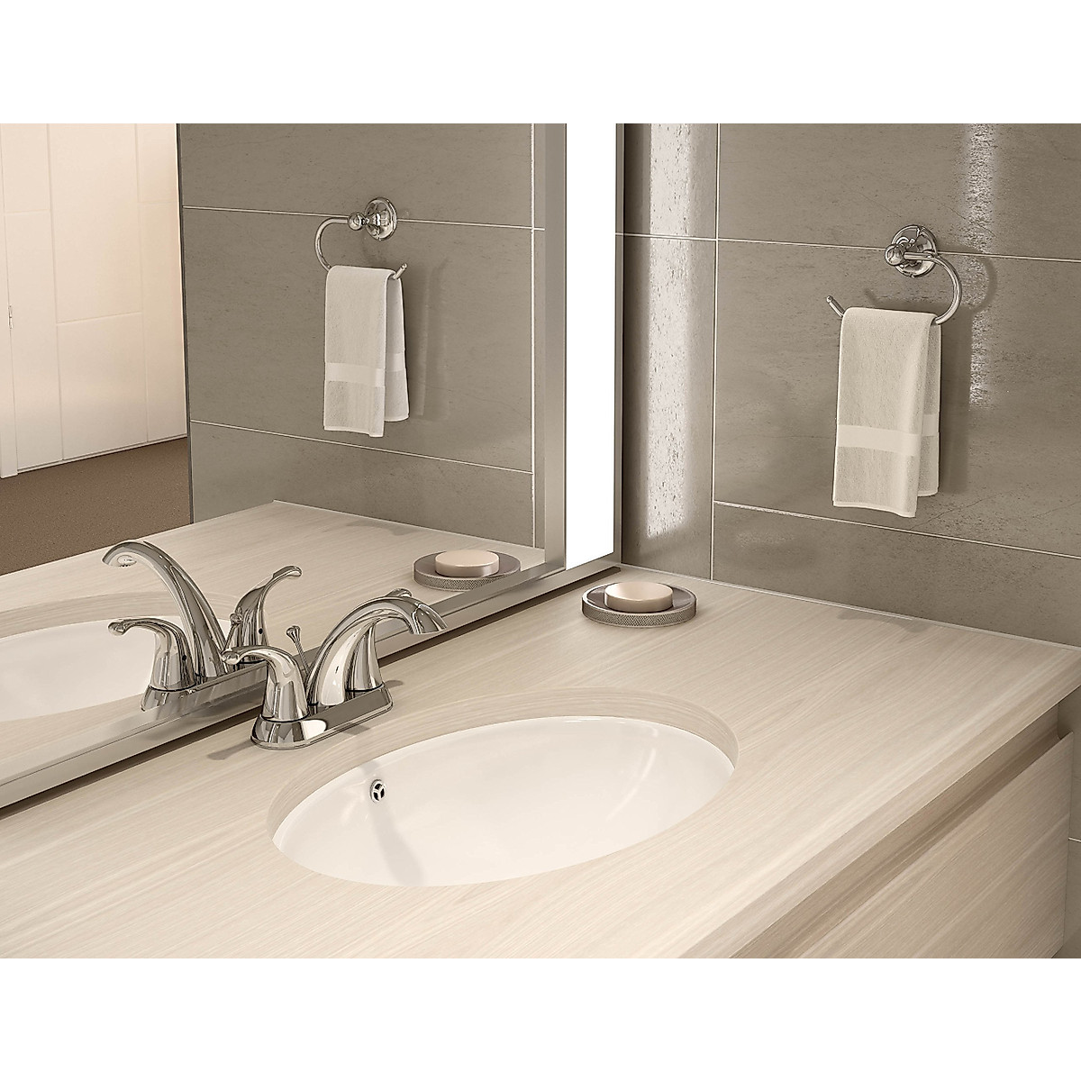 Symmons SLC-6612-1.5 Unity 4 in. Centerset 2-Handle Bathroom Faucet with Drain Assembly in Polished Chrome (1.5 GPM)