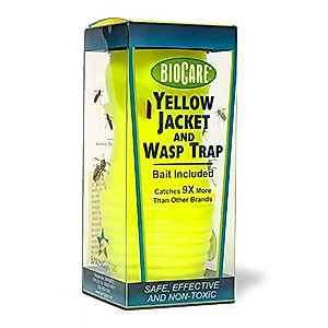 BioCare Reusable Outdoor Yellow Jacket and Wasp Trap with Bait
