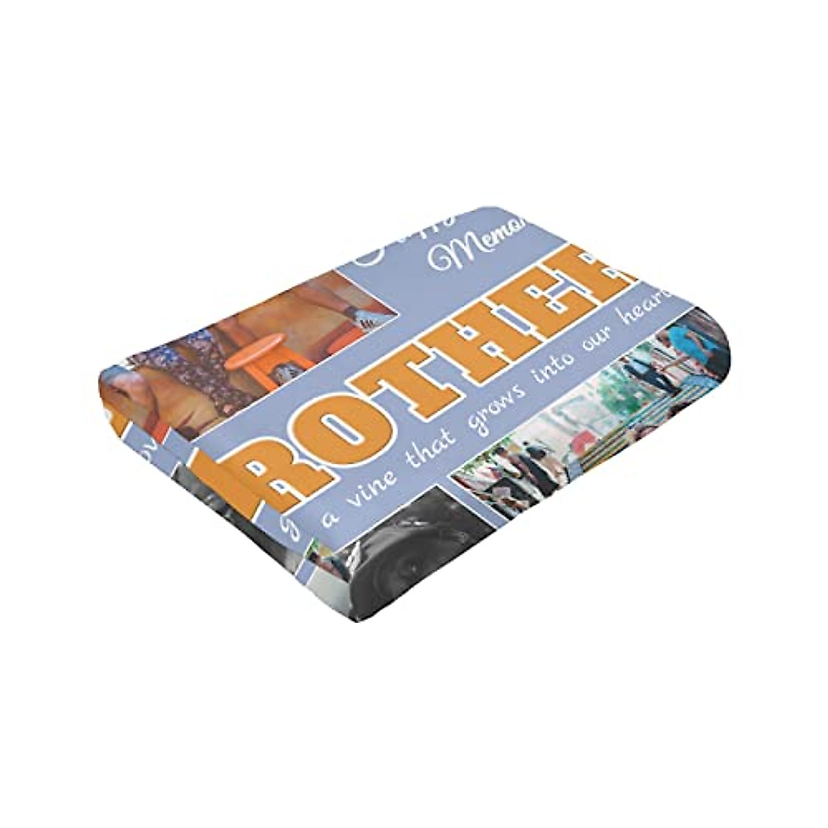 Custom Blankets with Photos, Gift for Brother, Personalized Blankets Gift for Brother, Super Soft Customized Fleece Throw Blankets