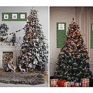 Bybeton Artificial Green Wall Panel,10"x 10"(12pcs) Boxwood Faux Grass Wall Panels for Interior Wall, Backdrop Wall,Garden Wall and Indoor Outdoor Plant Wall Decor