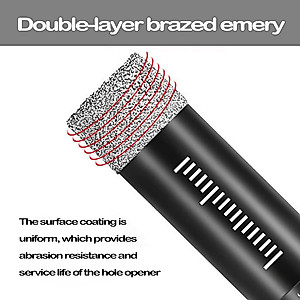 Mgtgbao 7PCS Black Ceramic Tile Drill bit, Dry Diamond Drill Bits Set for Many Hard Materials Granite Marble Tile Ceramic Stone Glass (NOT for Wood) Round Shank with Size 3/16~9/16 inch.