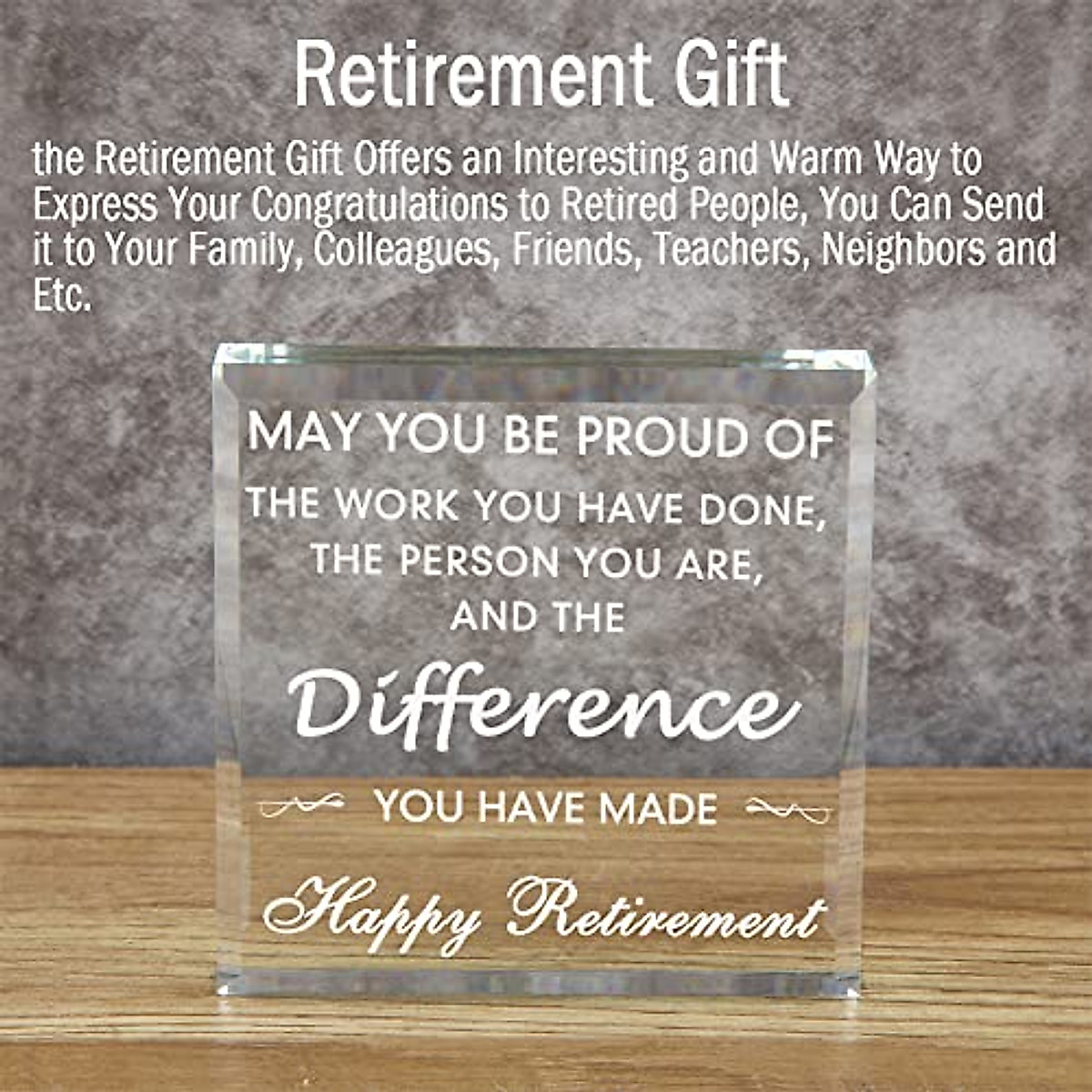 IFOLAINA Happy Retirement Thank You Gift Employee Appreciation Gift for Women Plaque Keepsake Inspirational May You Be Proud of the Work You Have Done Sign for Retirement Goodbye Farewell Gift