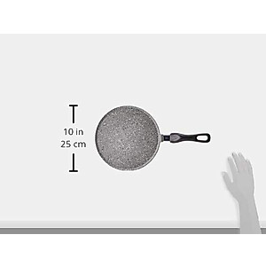 Mopita 24cm/9.45" Non-Stick Cast Aluminum Crepe Pan, Medium, Grey