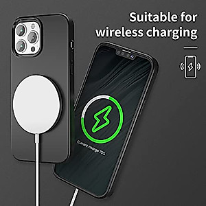 ANEMAT Designed for iPhone 13 Pro Max Silicone Case, for iPhone 13 Pro Max Phone Case Silicone Slim Shockproof Phone Cases Cover with iPhone 13 Pro Maxcase 6.7 inch, Black