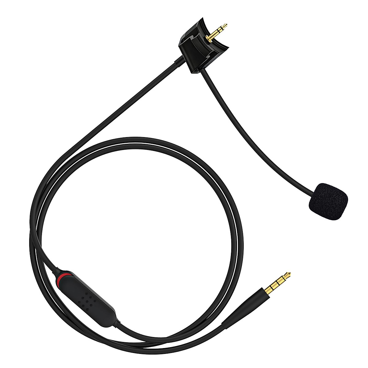 Gneinour QC35 Boom Microphone Compatible with Bose QuietComfort 35 II (QC35 II) & QuietComfort 35 (QC35) Headphones, Boom Microphone Cable with Mute Switch for PS4, PS5, Xbox One, PC, 4ft