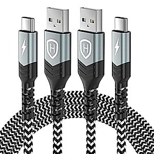 HQGC USB Type C Cable 10ft 2pack, for Samsung Phone Charger Fast Charging Cord USB C Cable Long Android Charger Cable for Samsung S20/S10/S9 S8 Google Pixel 6 Pro / 6/5 / 5a PS5 Charing Cables