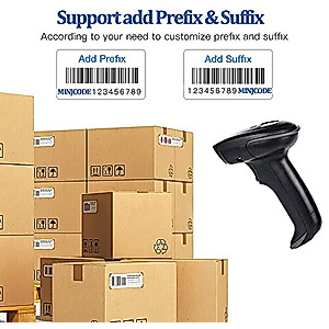 1D 2D Wired Bar Code Scanners Readers for Computers, UNIDEEPLY USB Cable Barcode Handheld, Scanning Label QR PDF417 UPC EAN Data Matrix Reader Gun Retails Precise Scan for Screen Payment Store, Black