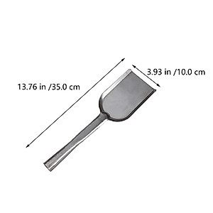 Cabilock 2Pcs Long Ash Shovel Handheld BBQ Charcoal Ash Poker Scoop Oven Ash Shovel Mini Dust Pan for Wood Stoves Campire Fireplace