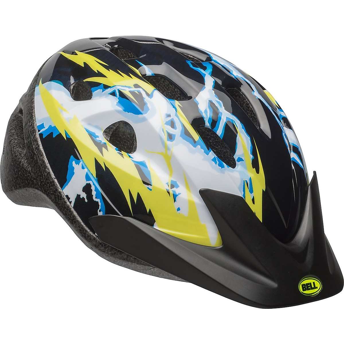 Bell 7084243 Child Rally Bike Helmet - Lightning Black & Yellow