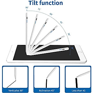 Stylus Pen for Apple iPad 1st 2nd 9th&10th(2018-2023) with Type-c Charging Magnetic, Palm Rejection,Tilting Detection, Compatible with iPad 6/7/8/9/10, iPad Air 3/4/5, iPad Mini 5/6, iPad Pro 11"/12.9